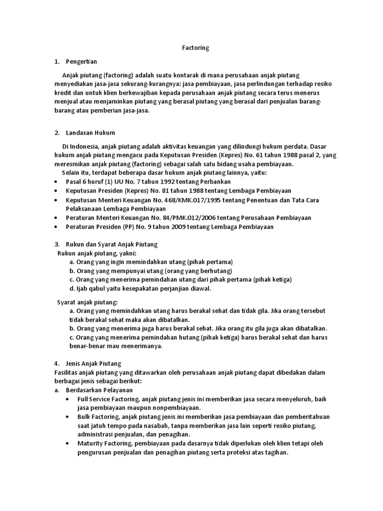 Panduan Lengkap Anjak Piutang | PDF