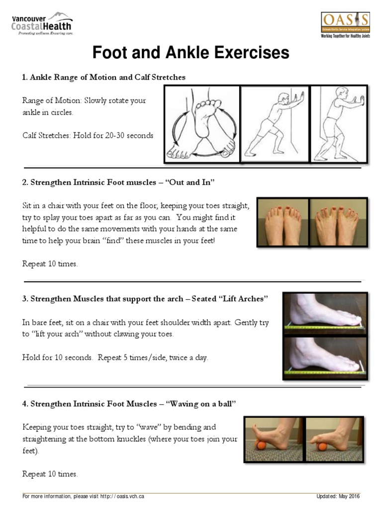 Foot and Ankle Strengthening Exercises | PDF