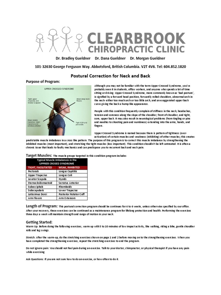 Postural Correction Exercises Guide | PDF | Shoulder | Anatomical Terms ...
