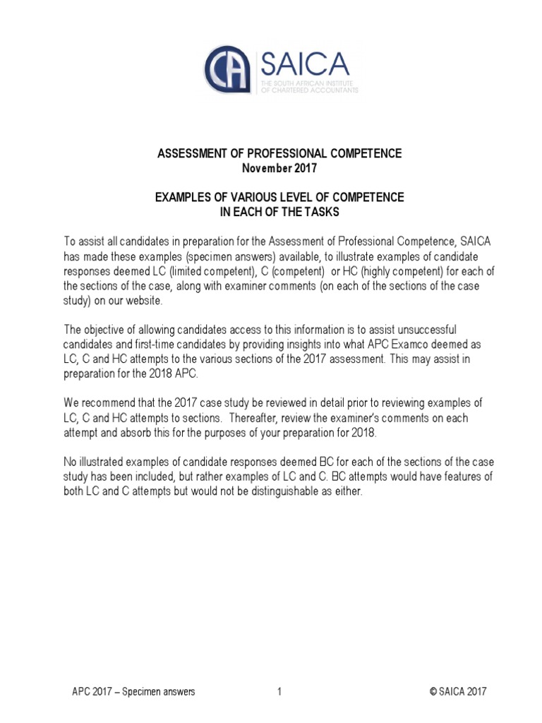 APC Nov 2017 Specimen Examples Complete | PDF | Goodwill (Accounting ...