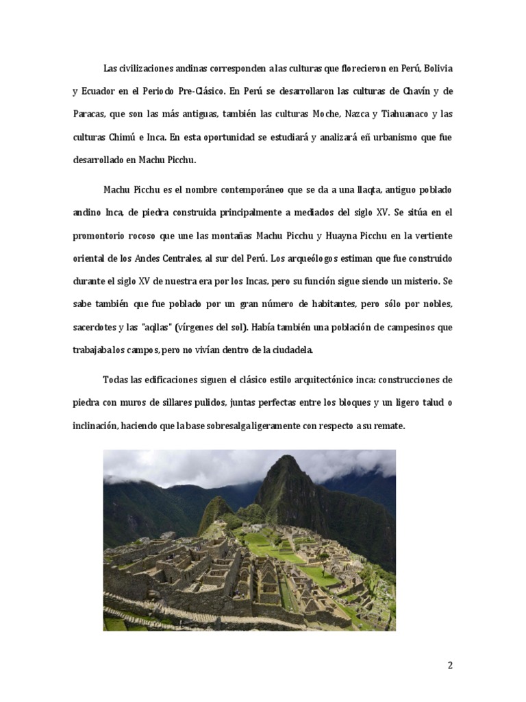 Urbanismo y drenaje en Machu Picchu | PDF | Machu Picchu | Imperio Inca