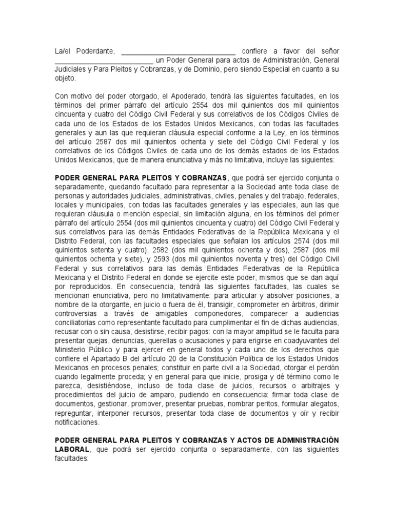Carta Poder | PDF | Queja | Justicia