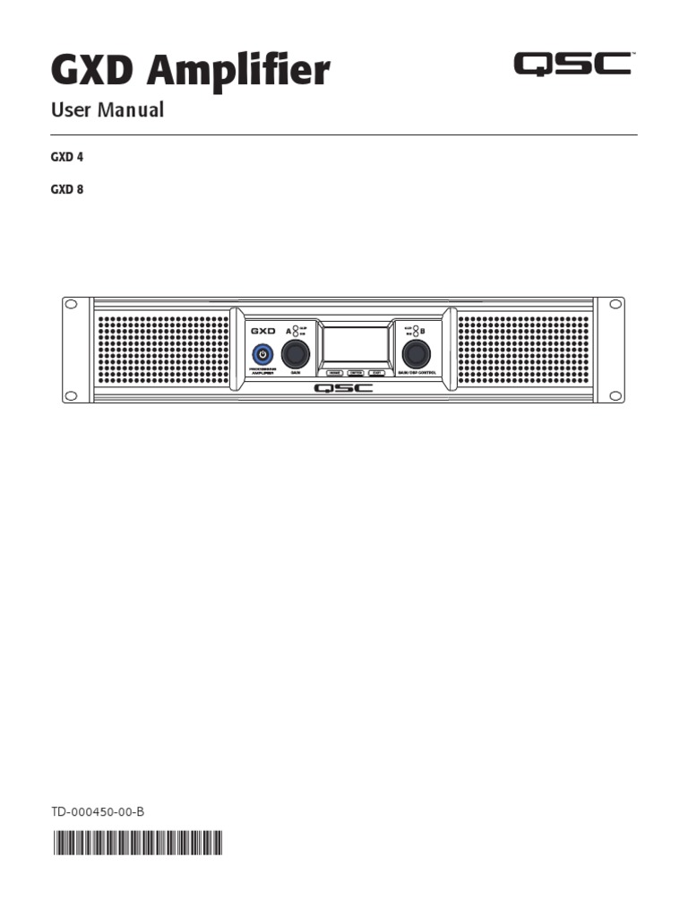 Q Amp GXD Usermanual | PDF | Ac Power Plugs And Sockets | Equalization (Audio)
