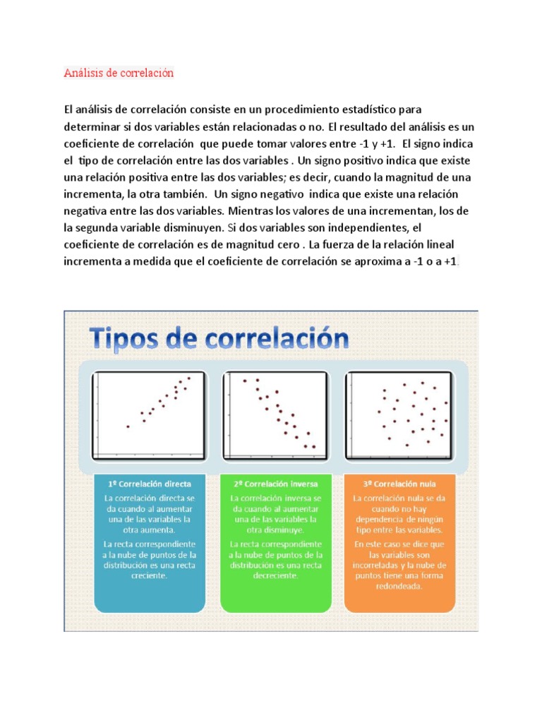 Análisis de Correlación | PDF