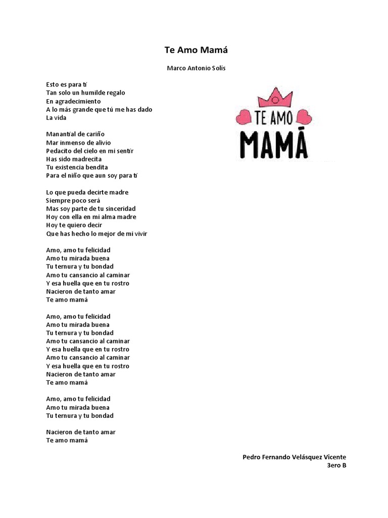 Te Amo Mamá | PDF