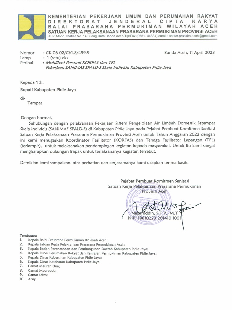 Mobilisasi Faskab Dan TFL Pijay | PDF