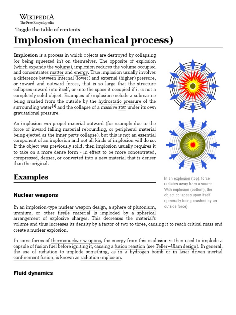 Understanding Implosion Mechanics | PDF | Physical Sciences | Nature
