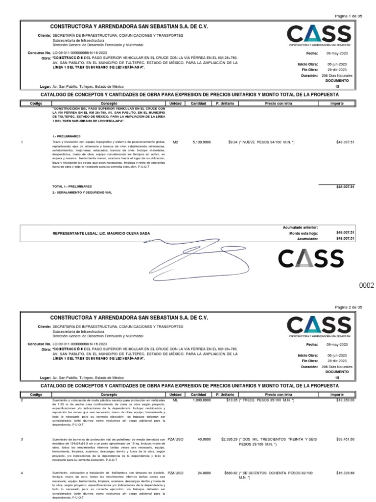 Forma E-7 | PDF | Tren | México