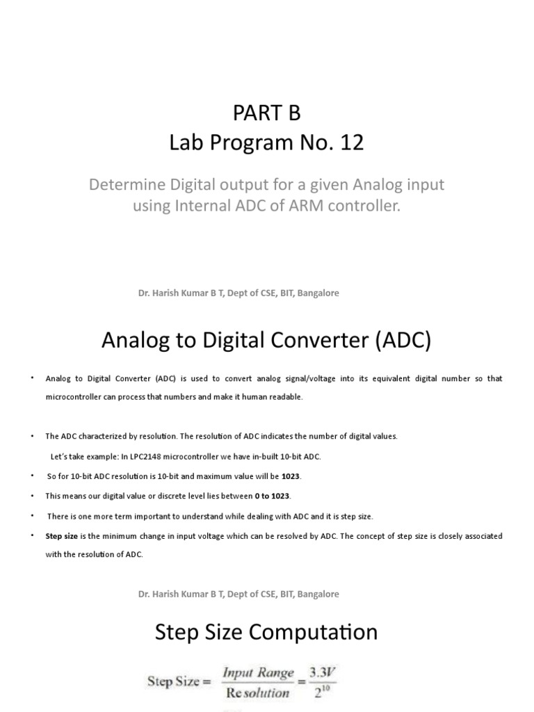 Lab Program 12 - Analog To Digital Converter | Download Free PDF | Analog To Digital Converter ...