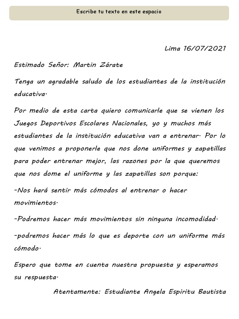 Carta Martin Zarate | PDF