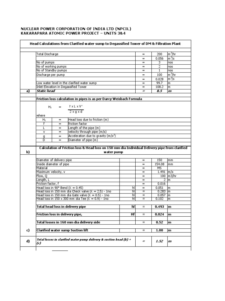 Head Calculation - 14.07.11 | PDF | Teaching Methods & Materials ...