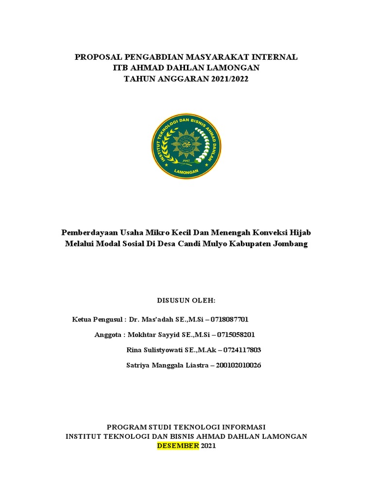 Dokumen 1 Proposal SB | PDF