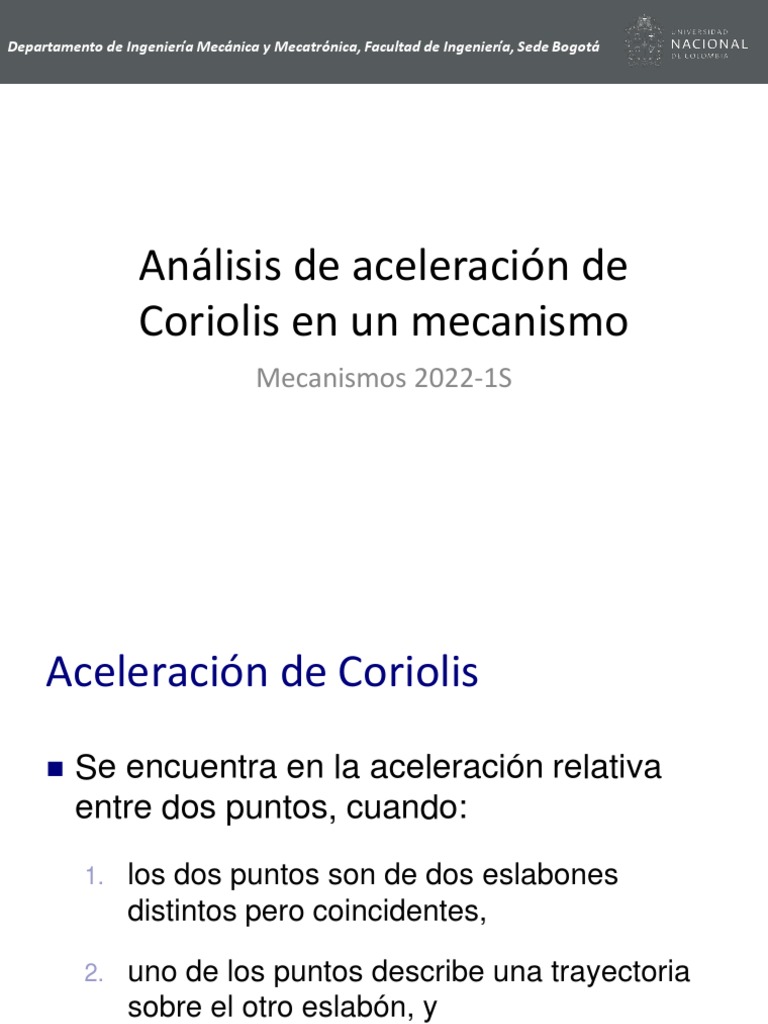 Analisis Aceleracion Coriolis 221 | PDF