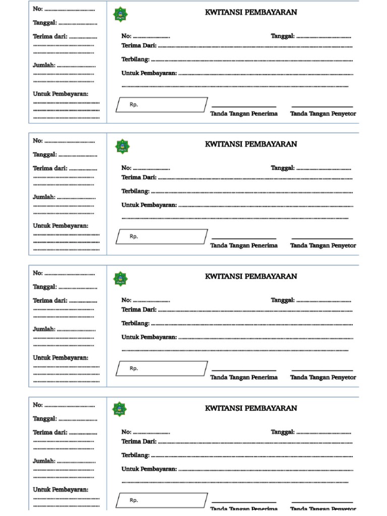 Contoh Kwitansi Excel 3 | PDF