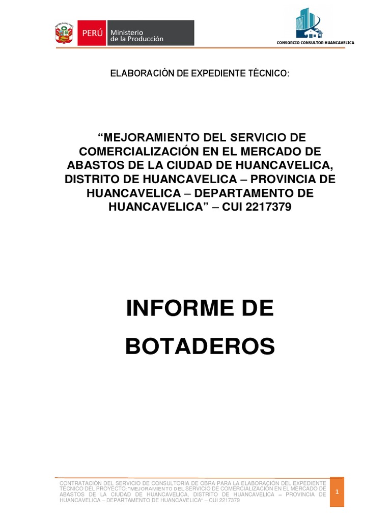 D) Informe de Botaderos | PDF | Zonificación | Economias