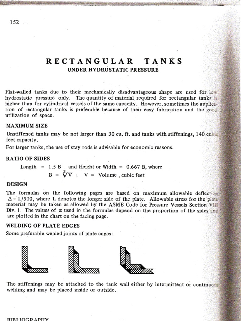 Rectangular Tank | PDF