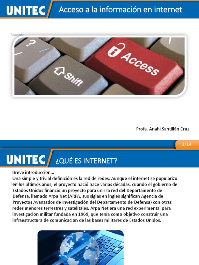 ACCESO A LA INFORMACIÓN EN INTERNET | PDF | Red mundial | Internet y web