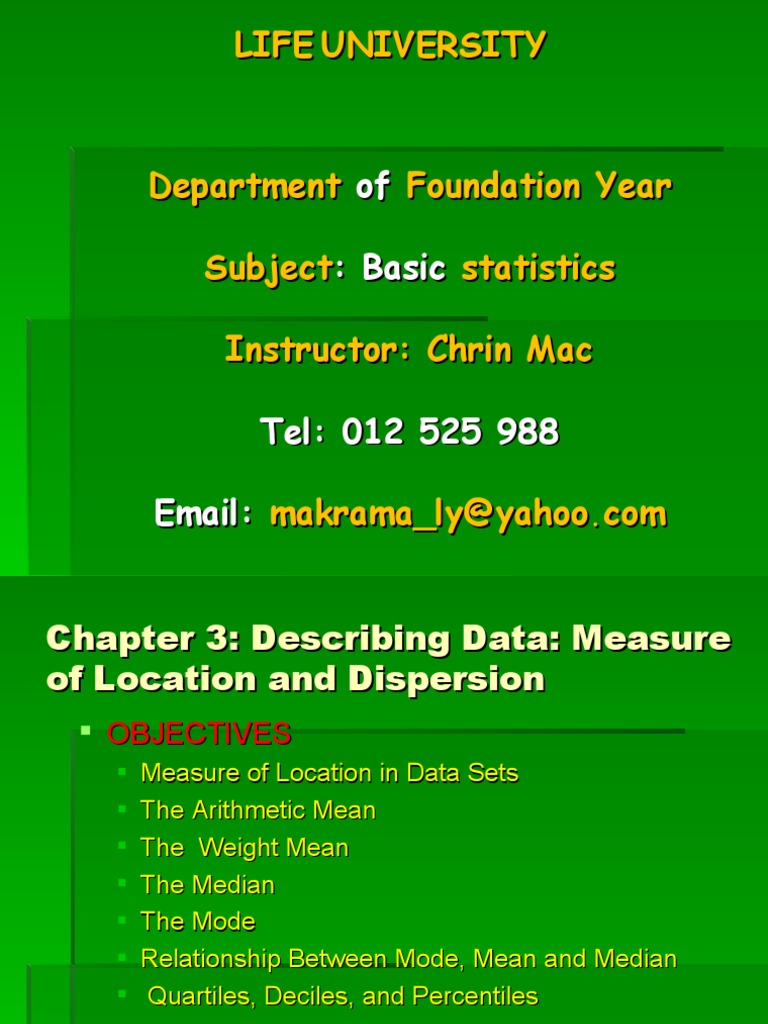 BS3. Statistics | PDF | Mean | Mode (Statistics)