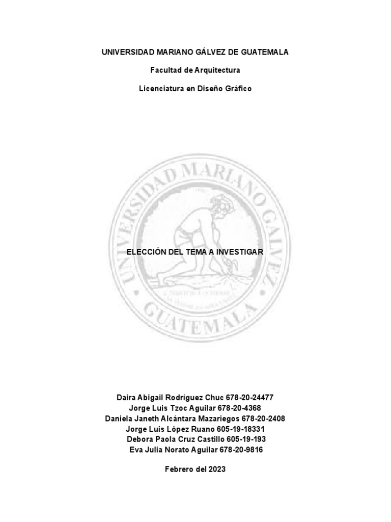 Elección Del Tema A Investigar | PDF | Diseño gráfico | Inteligencia ...