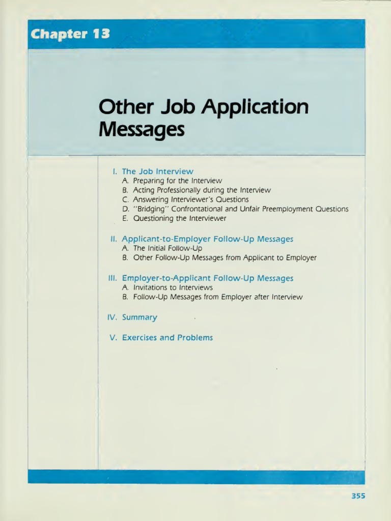 The Job Interview | Download Free PDF | Job Interview | Nonverbal ...