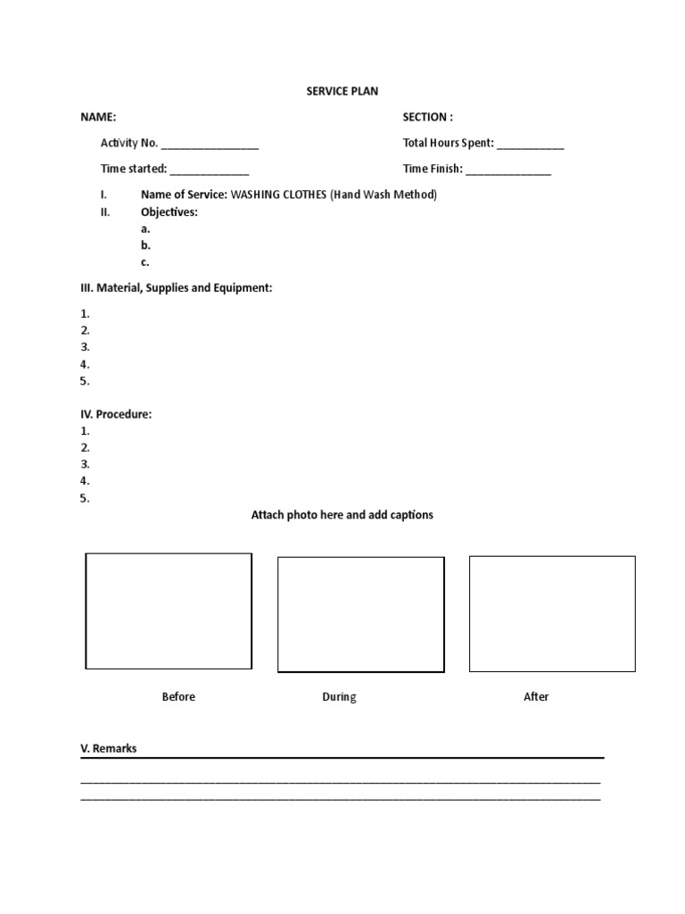 Service Plan Template | PDF