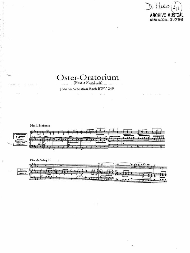Oratorio de Pascua (JS Bach) (Choral Numbers) 140 | PDF