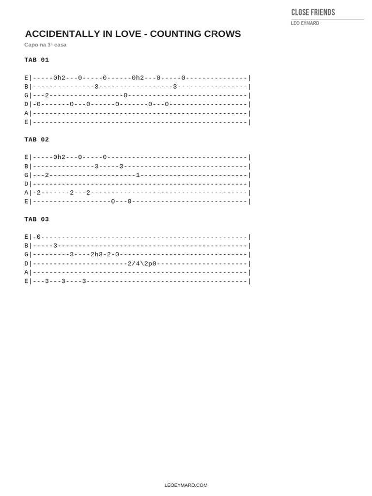 TAB+-+Accidentally+in+Love | PDF