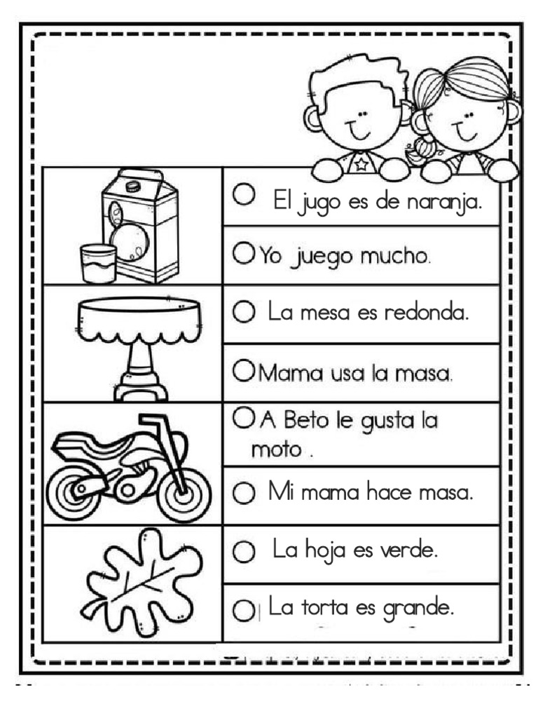 Imagenes y Oraciones | PDF