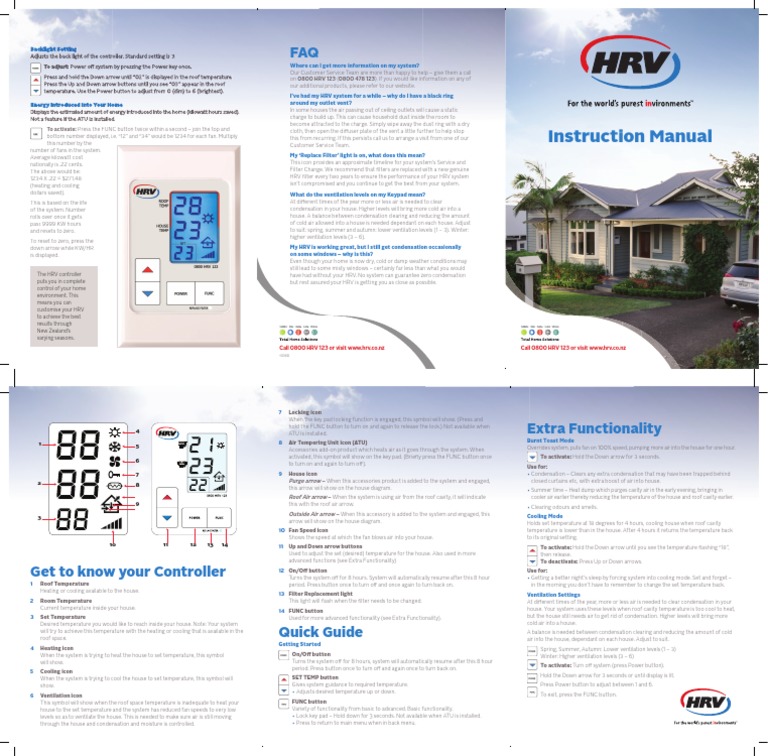 HRV Manual Update | PDF | Ventilation (Architecture) | Manufactured Goods