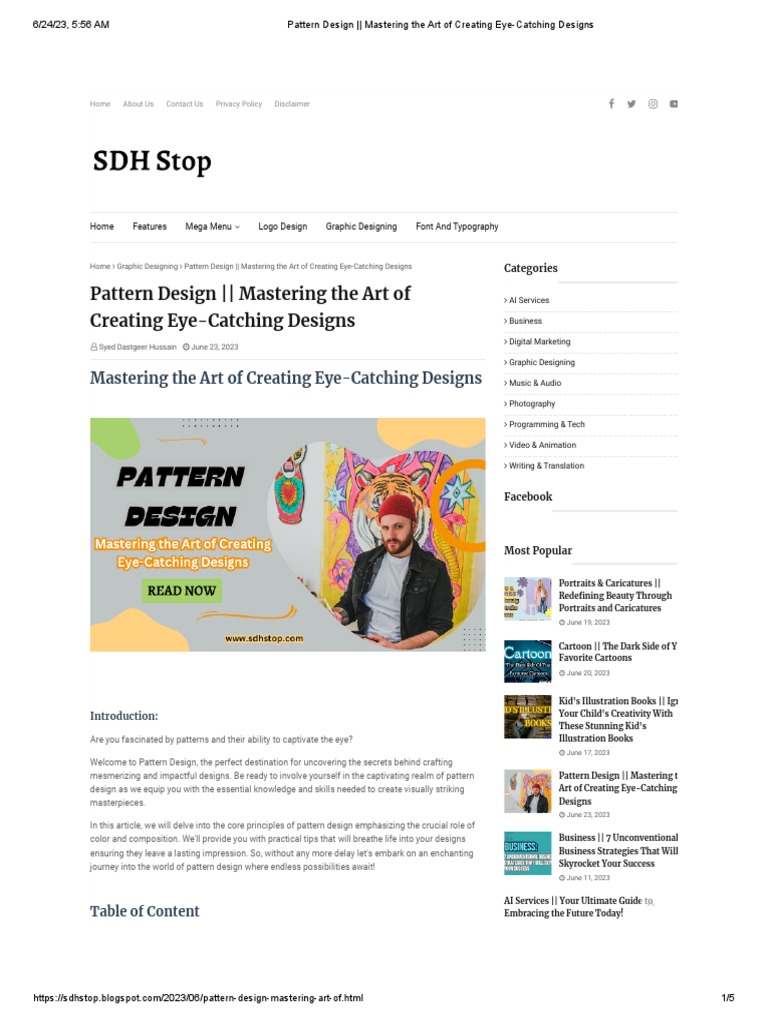 Pattern Design - Mastering The Art of Creating Eye-Catching Designs ...