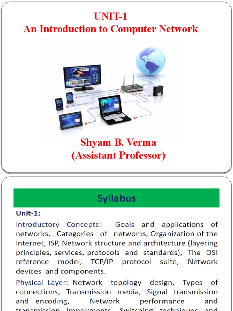 CN Unit-1 PPT | PDF | Osi Model | Computer Network