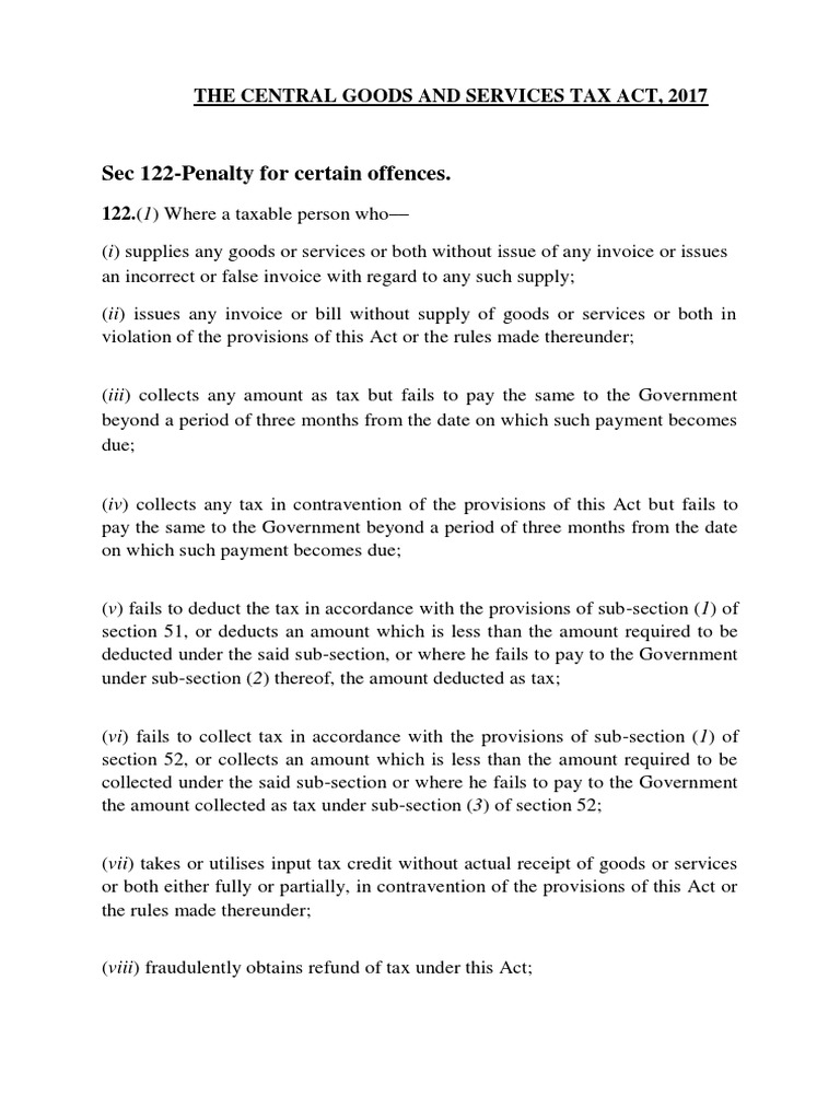 Penalties Under GST | PDF | Taxes | Fine (Penalty)