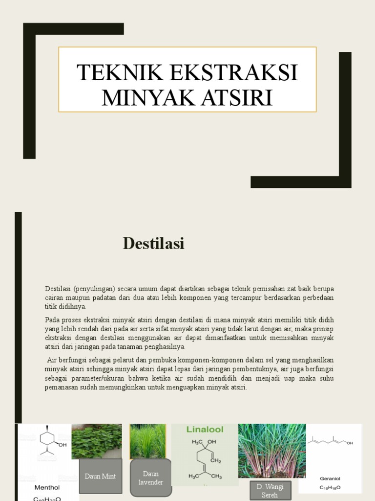 Isolasi Minyak Atsiri - Mi | PDF | Memasak, Makanan, & Anggur