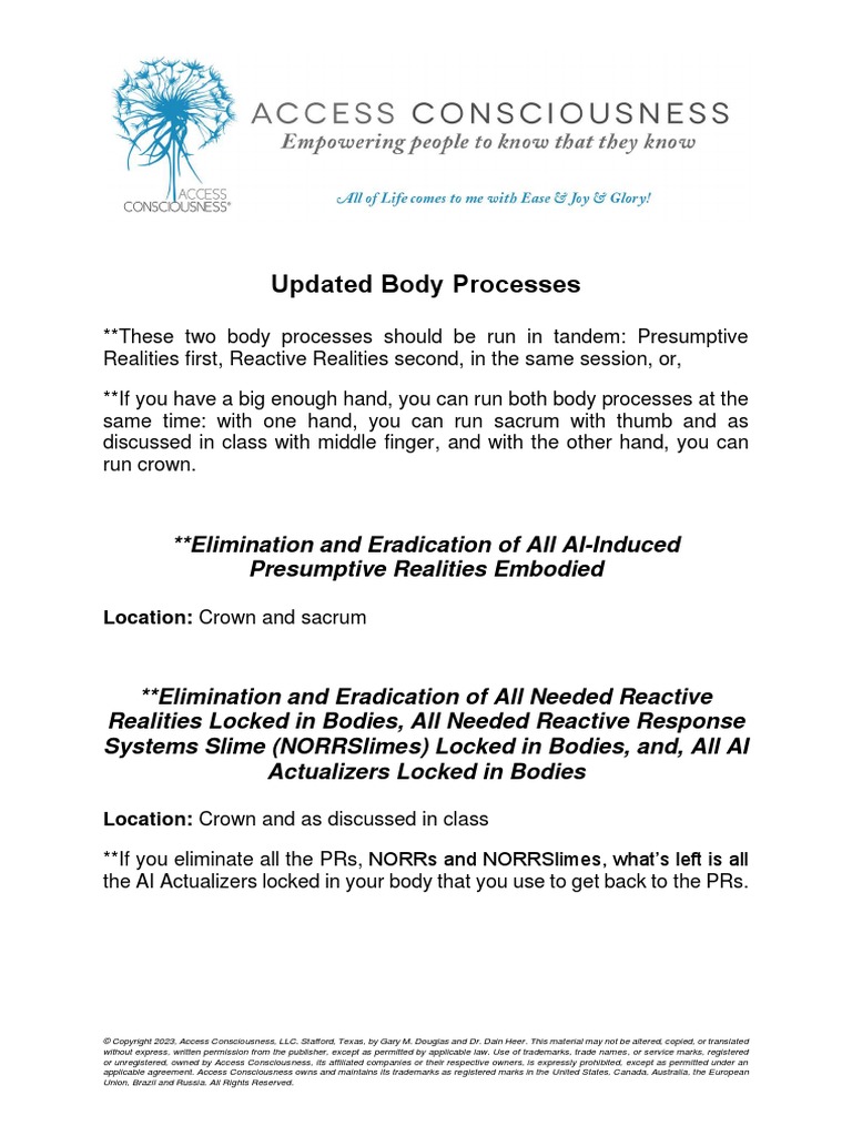 Handout - Updated Body Processes - May 2023 - ENGLISH - A4 | PDF
