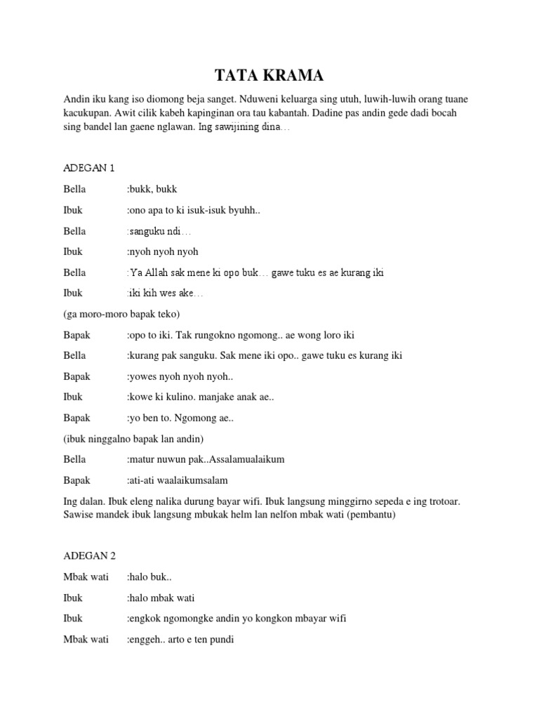 Dialog Tata Krama | PDF