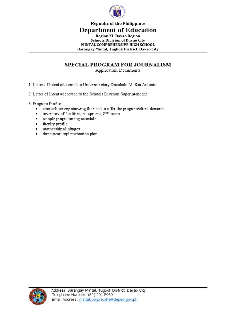 Application Documents - Checklist - SPJ | PDF