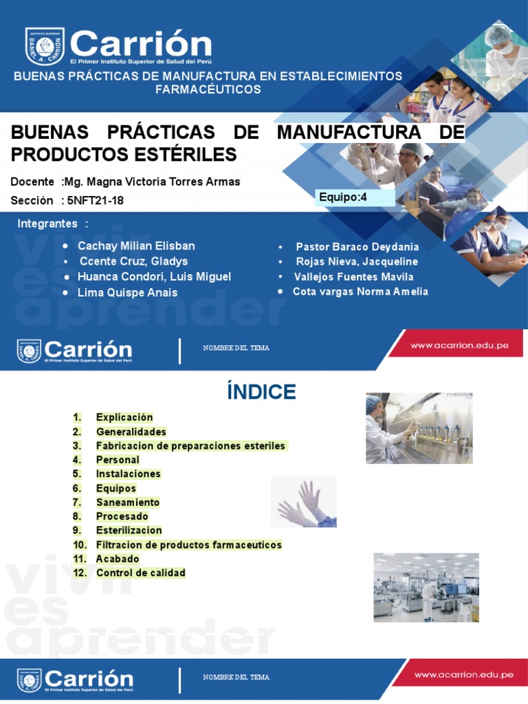 BPM de Productos Esteriles | PDF | Esterilización (Microbiología)