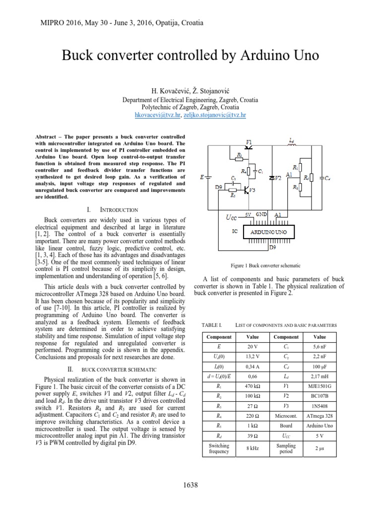 Buck Converter Controlled by Arduino Uno | PDF | Control Theory | Feedback