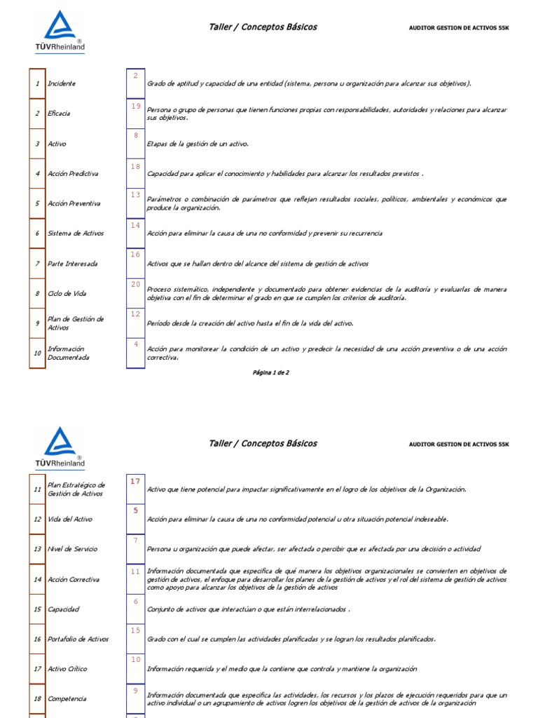 Taller - Conceptos Basicos | Descargar gratis PDF | Auditoría | Planificación estratégica