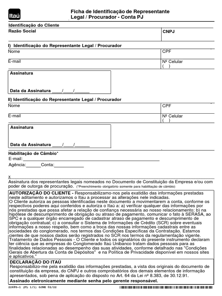 Formulário - Assinatura 22695 | PDF | Justiça | Crime e Violência