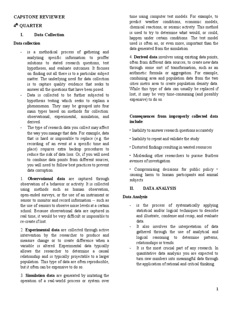 4q Capstone Reviewer | PDF | Statistics | Citation