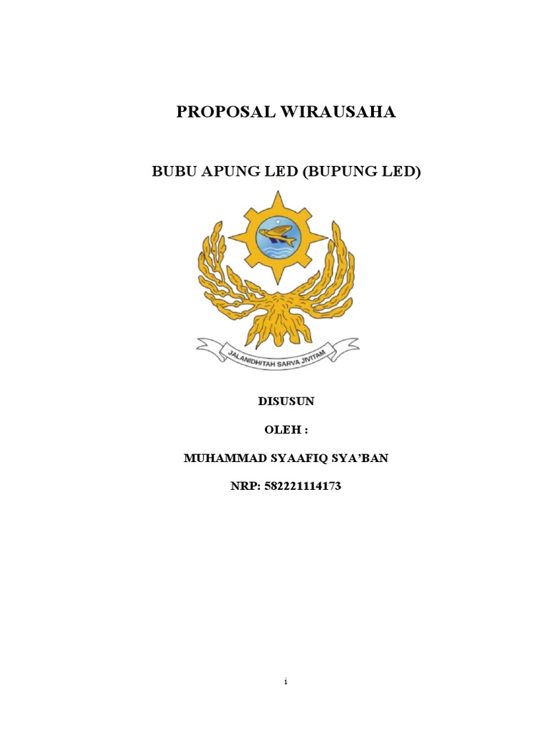 Proposal Wirausaha Bubu Apung LED | PDF | Bisnis