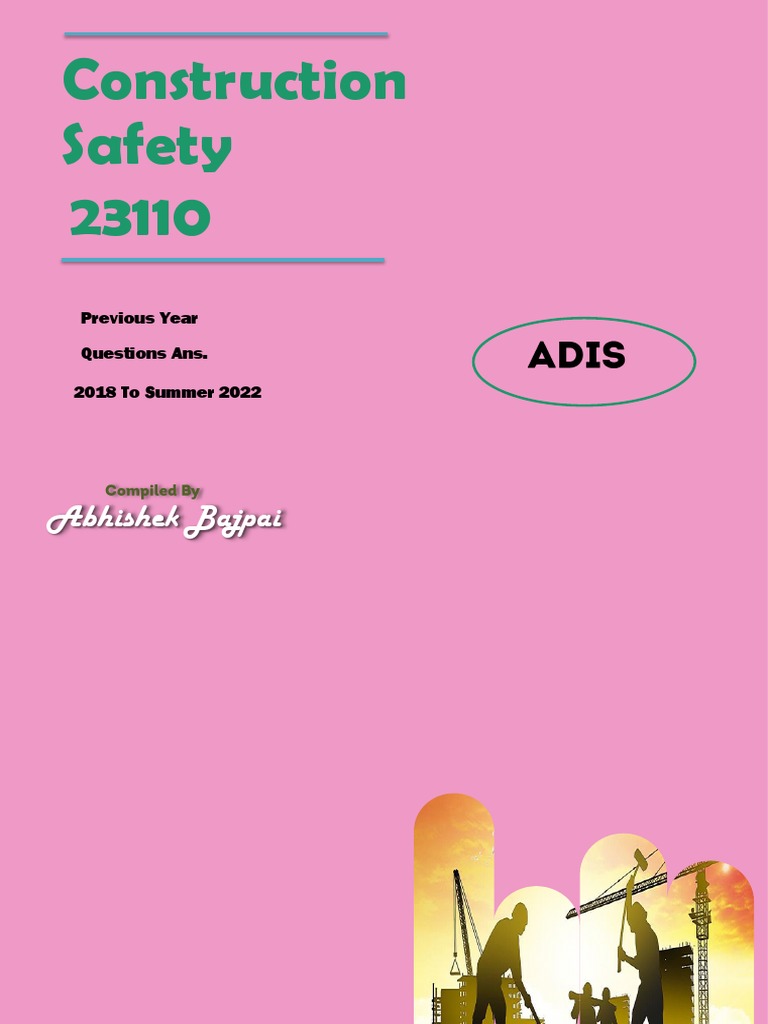 Construction Safety PYQ Ans | PDF | Concrete | Personal Protective ...