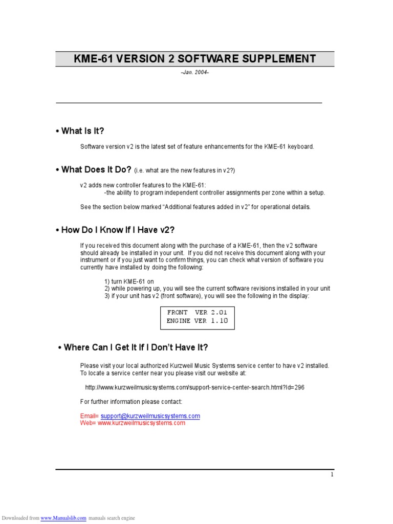 Kme61 Version 2 Software Supplement | PDF | Software | Computing