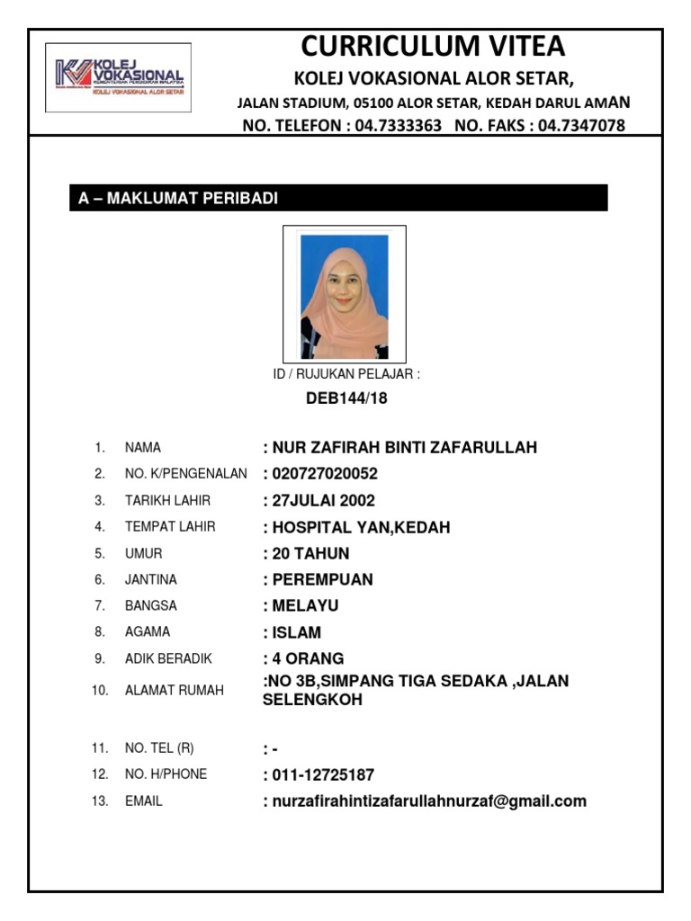 Resume Ojt Zafirahh | PDF