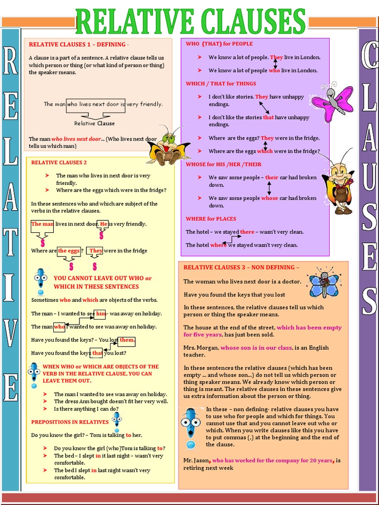 Relative-Pronouns 3975 | PDF | Clause | Sentence (Linguistics)