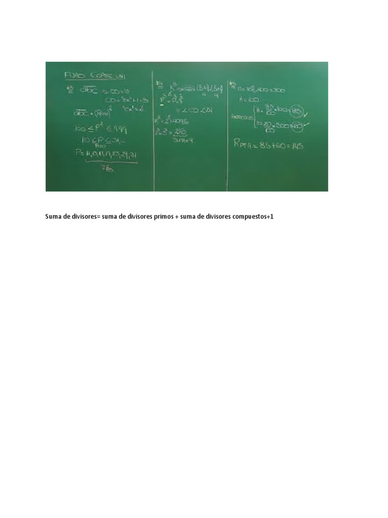 Suma de Divisores | PDF