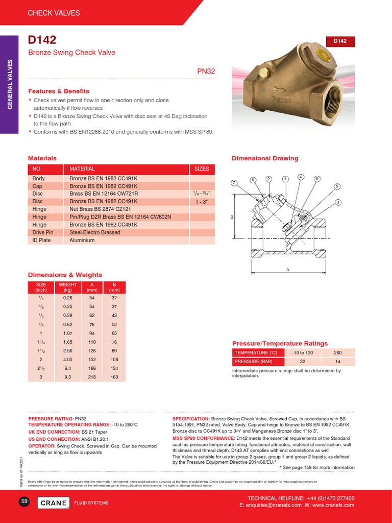 D142-Check-CraneFS-DS-1021-p59 | PDF | Valve | Mechanical Engineering