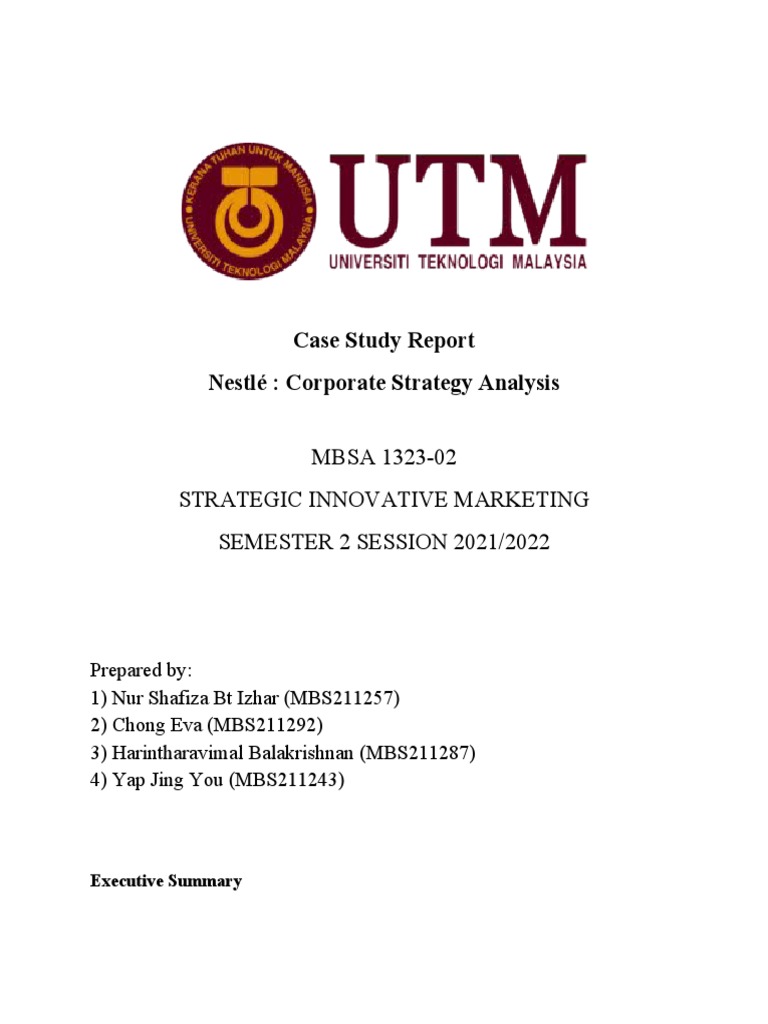 G5 - Case Study - Nestle | PDF | Corporate Social Responsibility | Brand