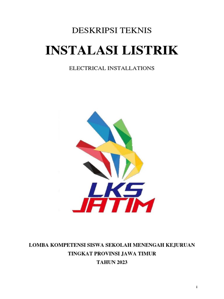 Deskripsi Teknis Lomba Electrical Installations LKS Jatim 2023 | PDF